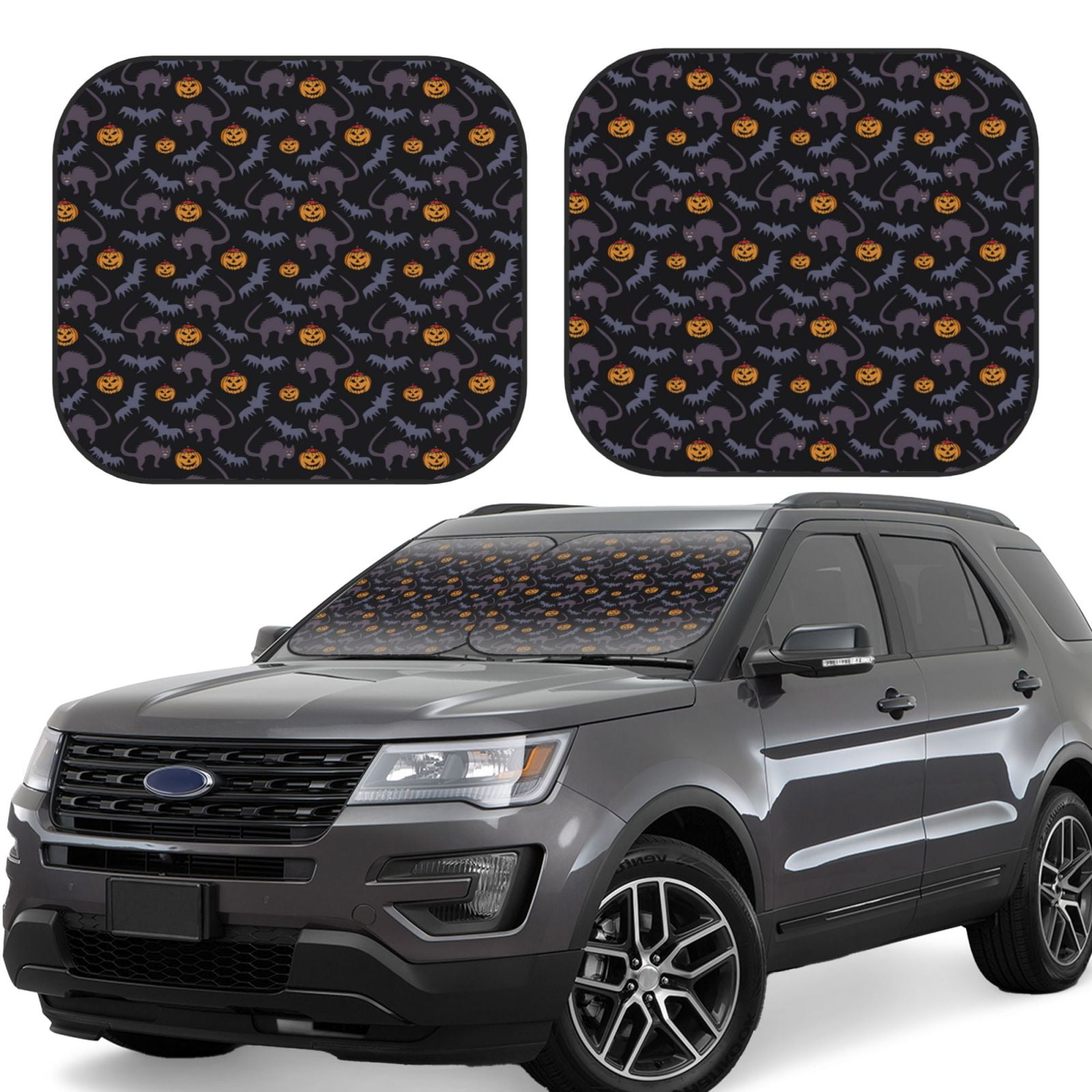 Windshield Sun Shade hallown_18_01 2 Pieces Car Front Sun Shade ...
