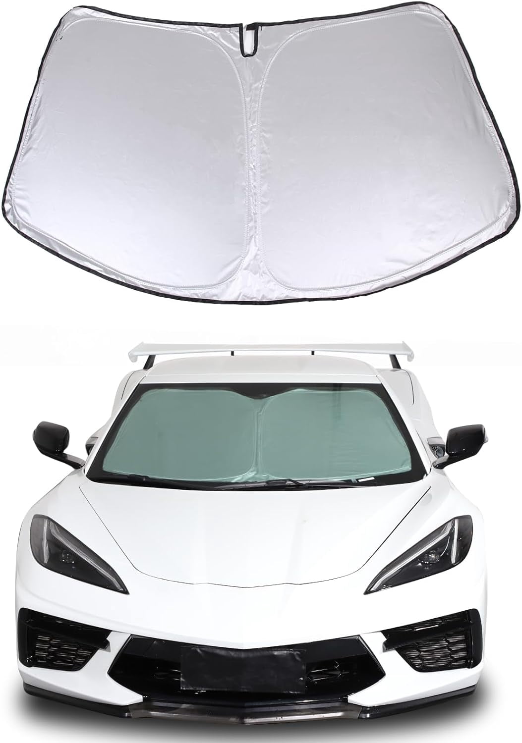 Windshield Sunshade Fit for Chevrolet Corvette C8 2020-2024, Folding ...