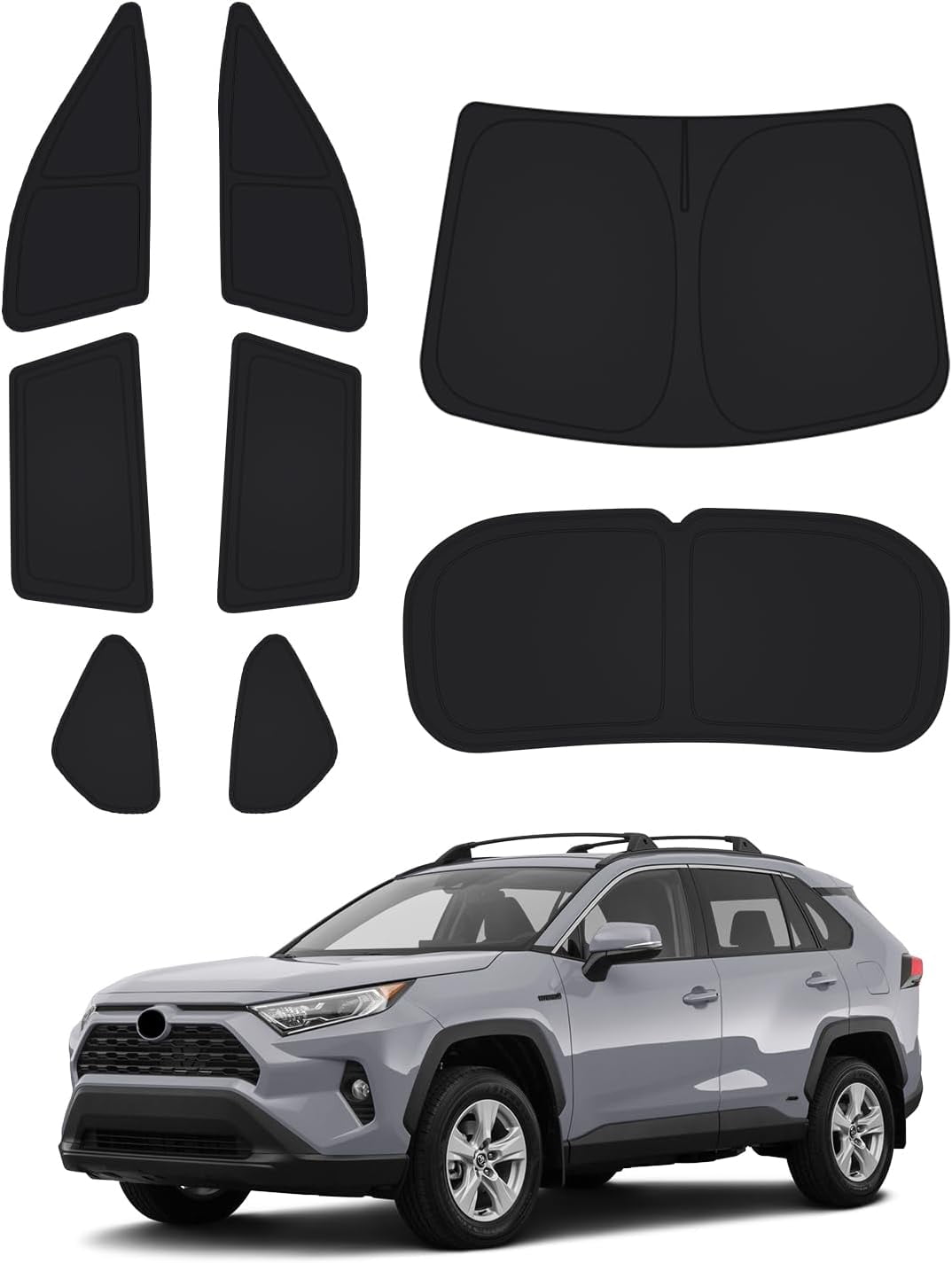 Windshield Sunshade for Toyota RAV4 2019-2024 2025 Side Rear Window ...