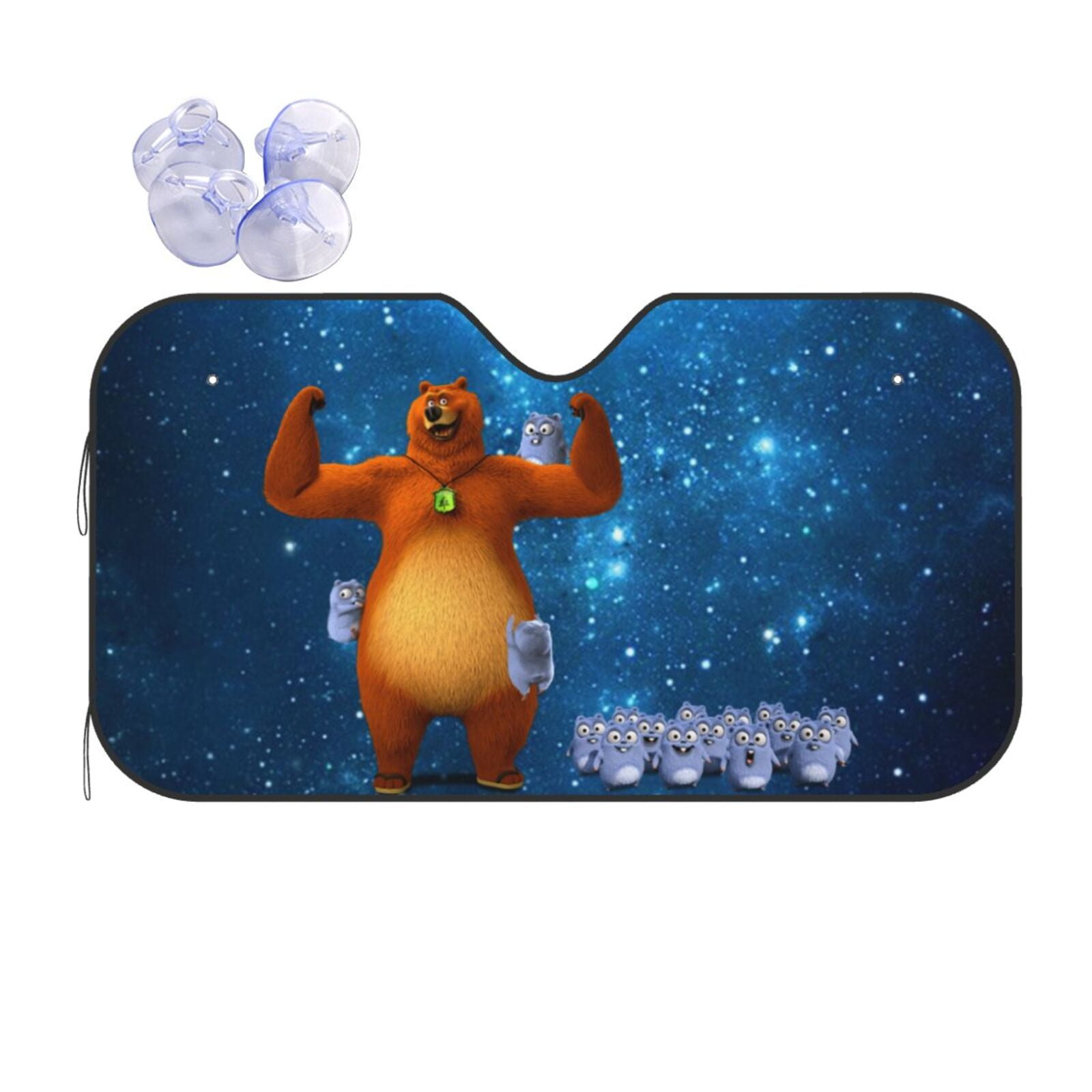Windshield Sunshades Grizzy And The Lemmings Car Windshield Sun Shade ...