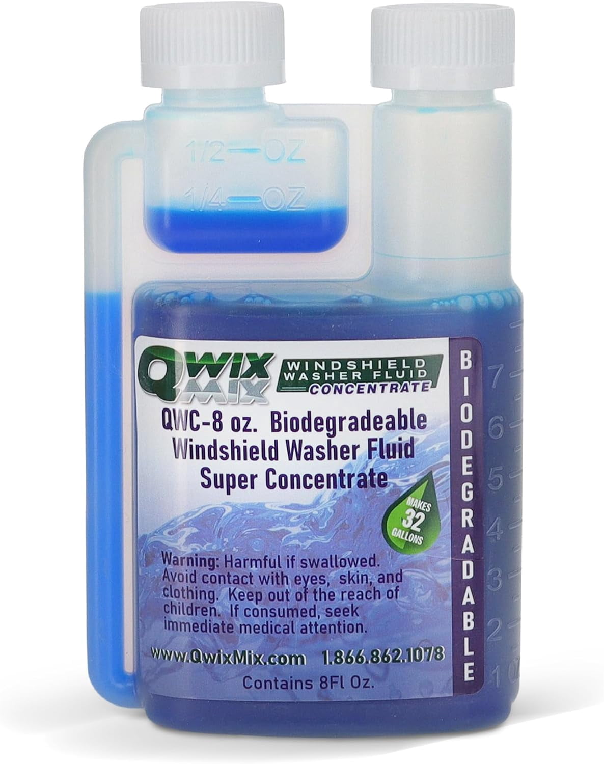 Windshield Washer Fluid Concentrate, 1 Bottle Makes 32 Gallons, 1/4 oz ...