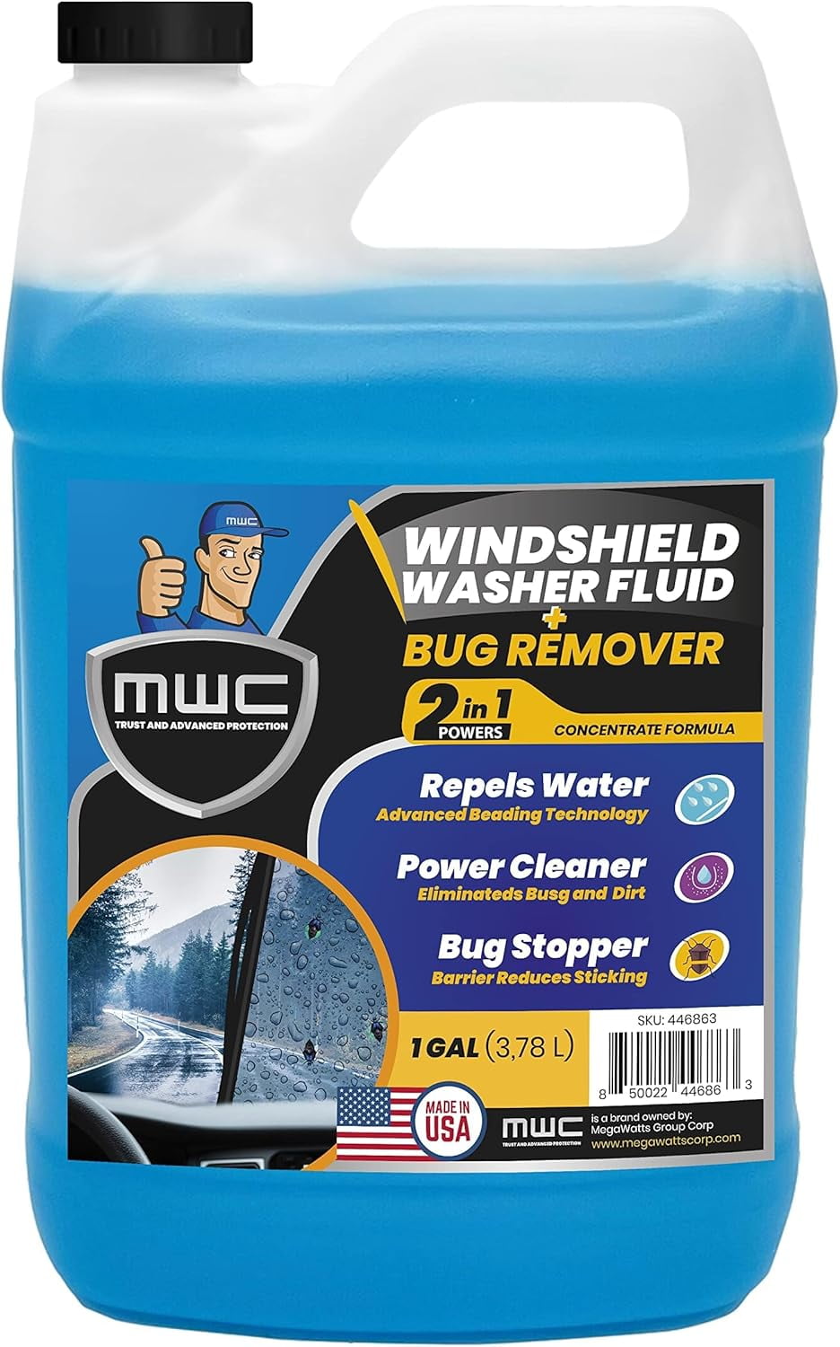 Windshield Washer Fluid, Ready to Use, Removes dirt, Safe for the ...