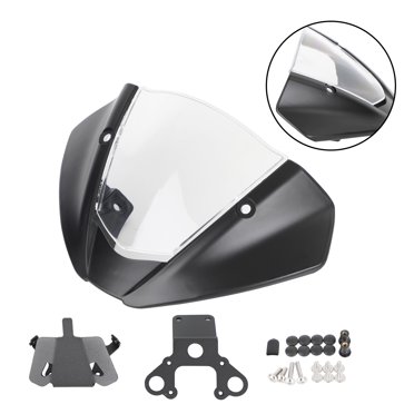 Emgo Venom Mini Cafe Black Fairing Windshield 5.75" Headlight Opening ...