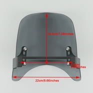 Emgo Venom Mini Cafe Black Fairing Windshield 5.75" Headlight Opening ...