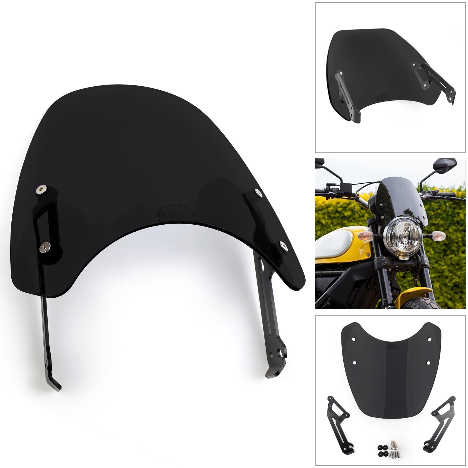 Windshield Windscreen Wind Defector protection For 15-2018 Ducati ...