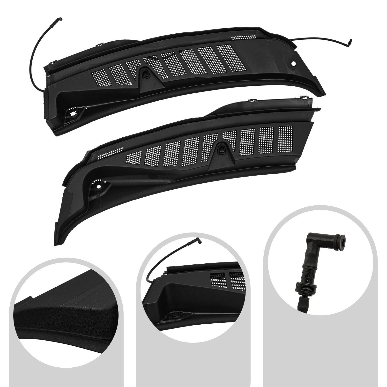 Windshield Wiper Cowl Grille, Right & Left Side Windshield Wiper Cover ...