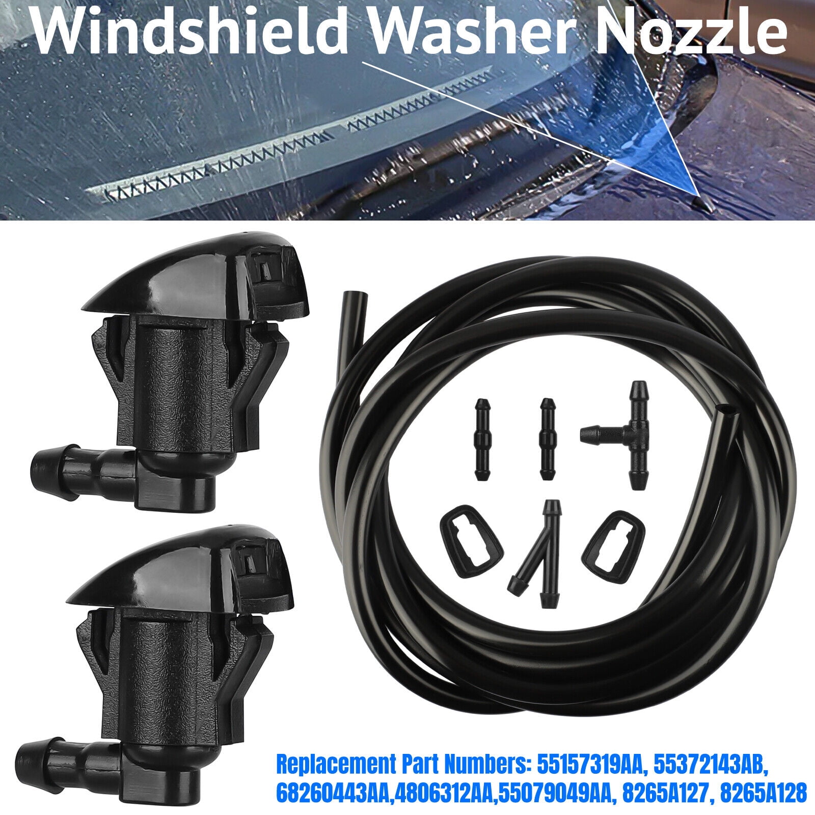 Windshield Wiper Water Washer Spray Nozzle Jet For Jeep Grand Cherokee ...