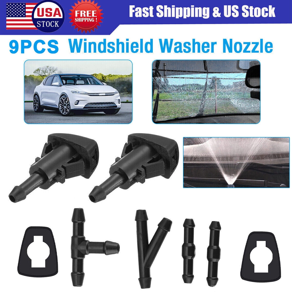 Windshield Wiper Water Washer Spray Nozzle Jet For Jeep Grand Cherokee ...