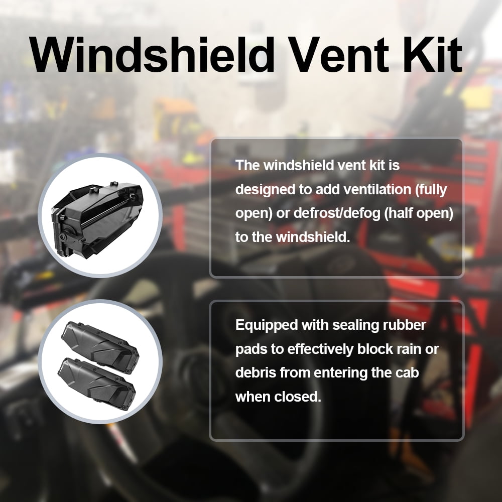 Windshield ventilation kit,Vent Kit 2pcs Utv Windscreen Windshields ...