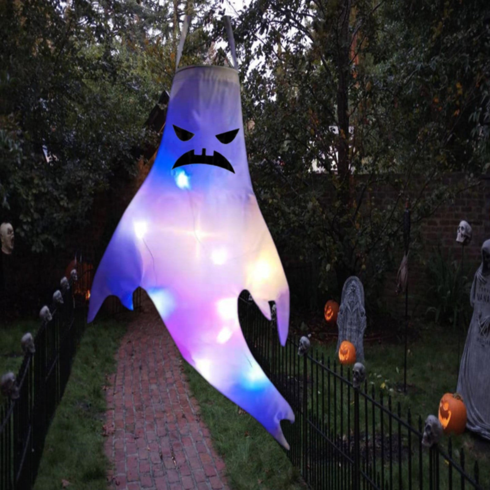 Windsocks Halloween Decorations Outdoor，Hanging Windsocks With LED ...