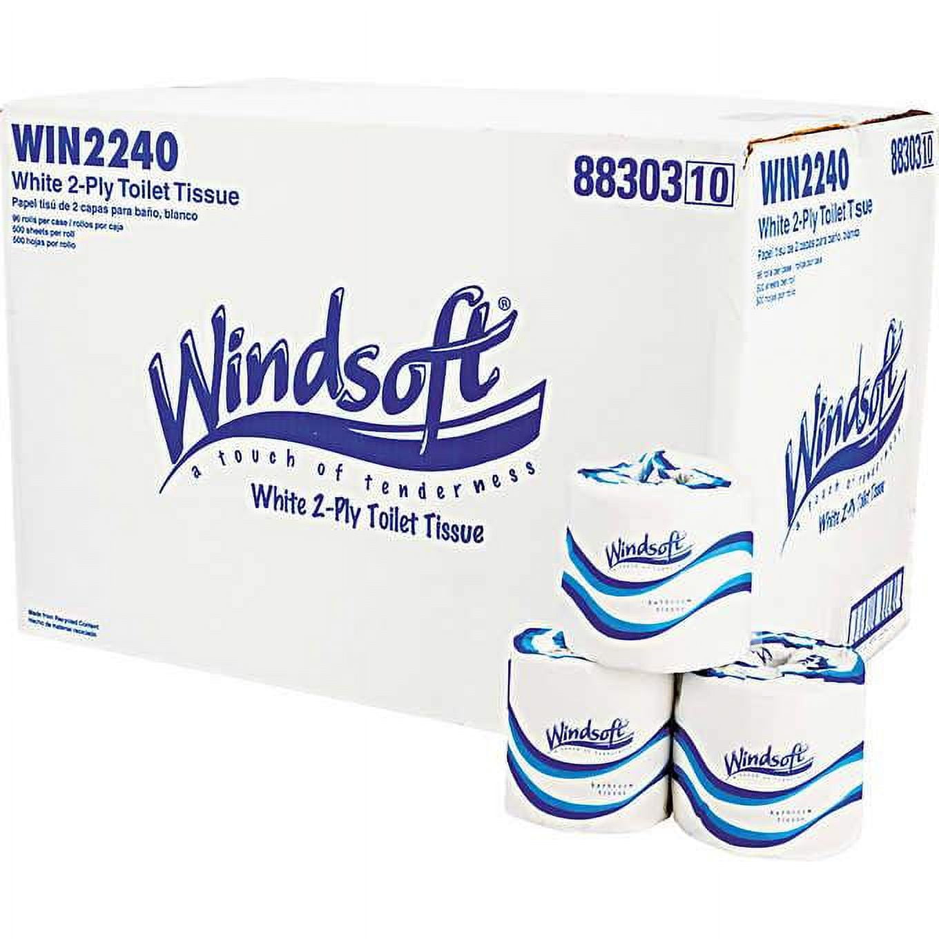 Windsoft Bath Tissue 2-Ply 500 Sheets, 96 Rolls - Walmart Business Supplies