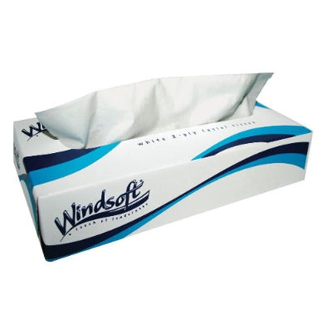Windsoft Two-Poly Facial Tissue - White - 8 in. x 8.3 in. - Walmart.com