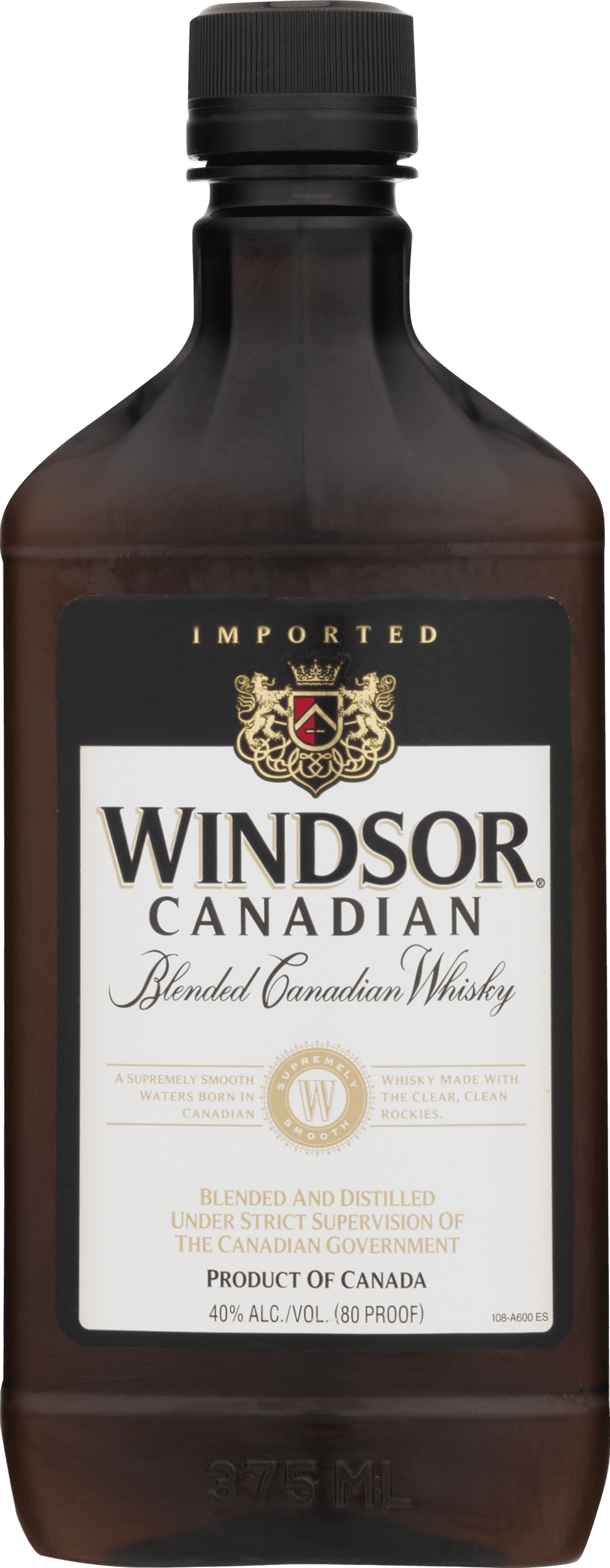 Windsor Canadian Blended Whisky, Aged 3 Years, 40% ABV, 375ml Plastic ...