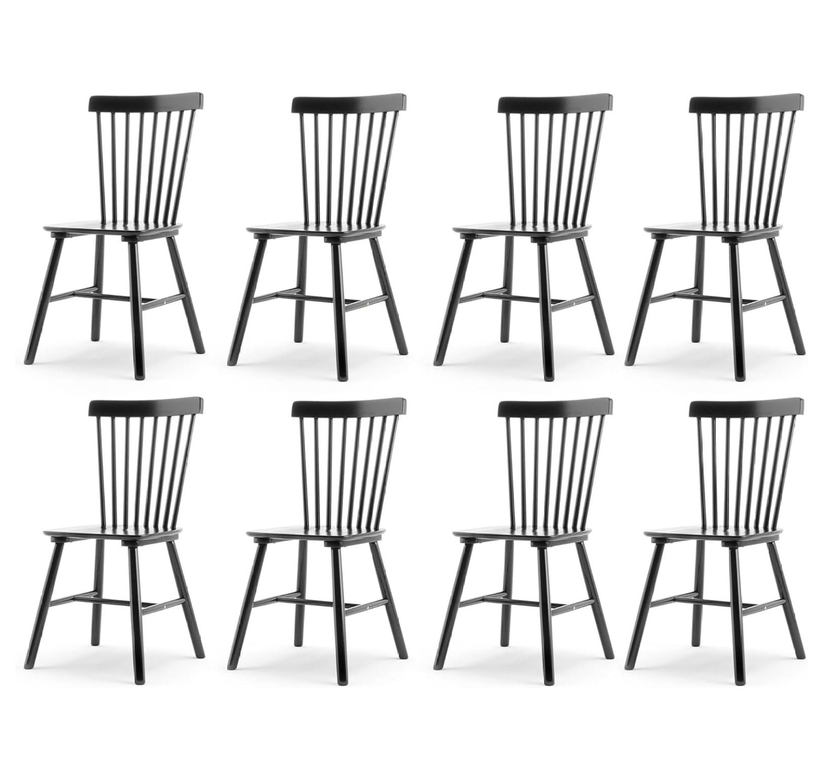 Windsor Dining Chair, Dining Chairs Set of 8, Spindle Back Wood Dining ...