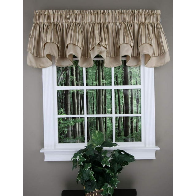 Windsor Jacquard Layered Valance - Walmart.com