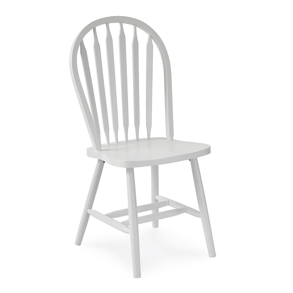 Windsor Solid Wood Arrowback Chair in White - Walmart.com