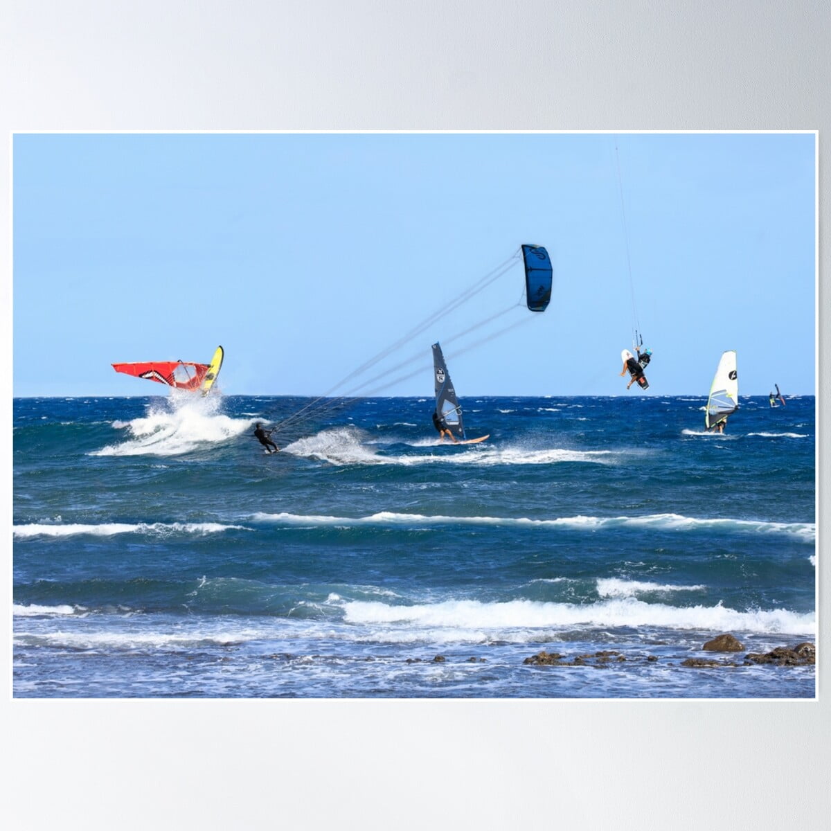 Windsurfer Kite Surfer In Action, Water Sport, Summer Poster Wall Art ...