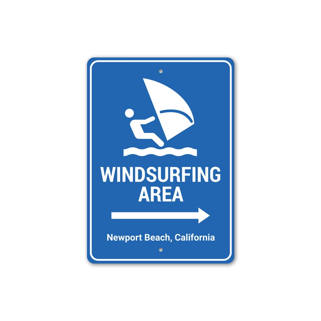 Windsurfing Area, Directional Arrow Sign, Windsurfer, Windsurfing ...