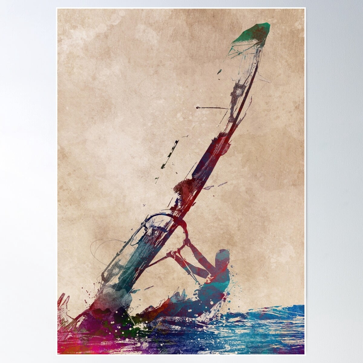 Windsurfing Sport Art #Windsurfing #Sport Poster Wall Art, Modern Wall ...