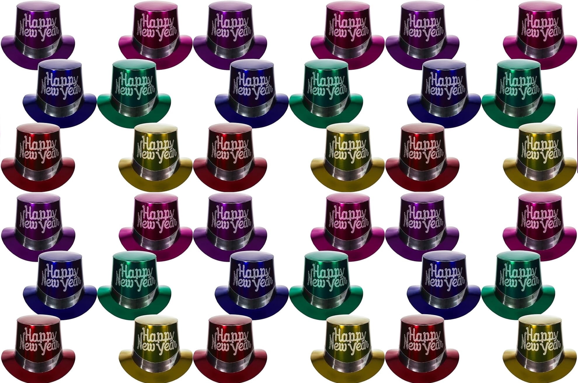 Windy City Novelties - 36-Pack Multi-Colored New Year’s Eve Party Top ...