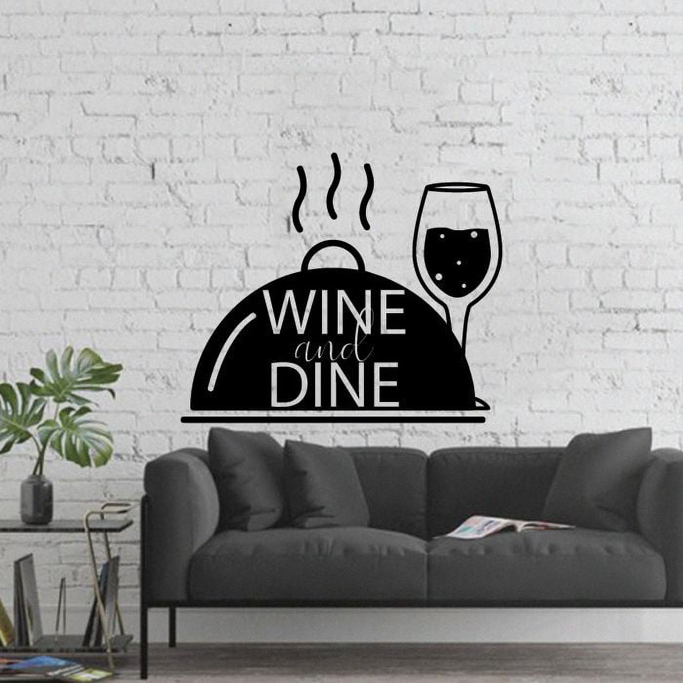 Wine And Dine Signage Wine Bottle Spoon Fork Wine Bottle Silhouette ...