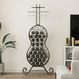 Wine Bakers Rack - Rustic Gold Finish - Ample Storage Space - Walmart.com