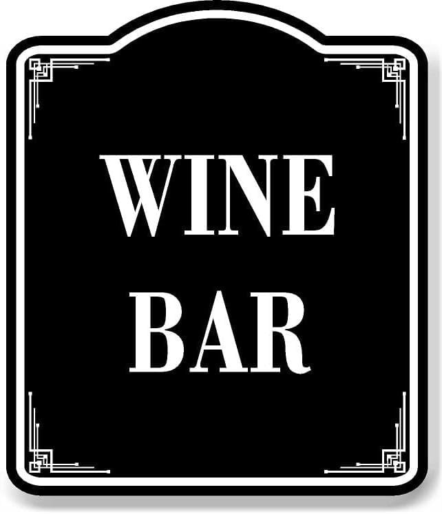 Wine Bar BLACK Aluminum Composite Sign, 15"x18" - Walmart.com