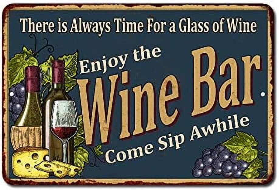 Wine Bar Sign Décor Home Signs Man Cave She Shed Decorations Vino ...