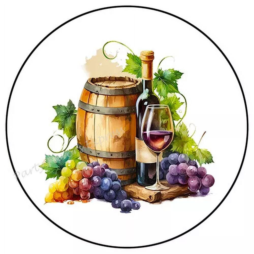 Wine Barrel Bottle Glass Grapes Stickers Party Favors Phone Decal Water ...