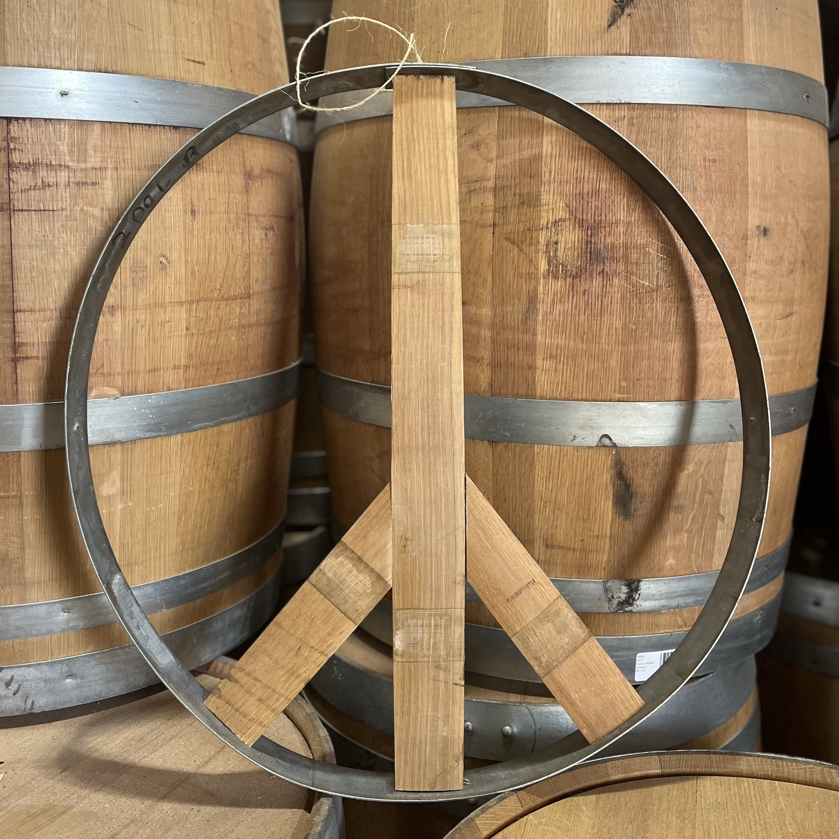 Wine Barrel Peace Sign - Walmart.com
