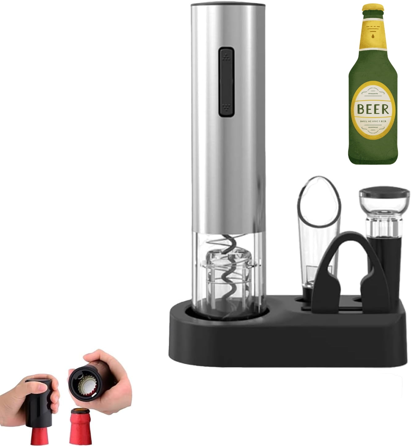 Wine & Beer Opener Gift Se, 2025 New Electric Corkscrew Electric ...