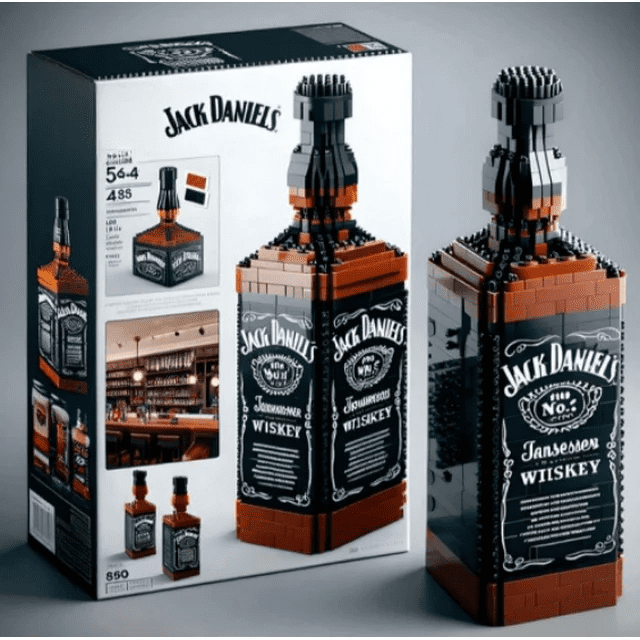 Wine Bottle Brick Building Kit for Adults – Whiskey Vodka Tequila Rum ...