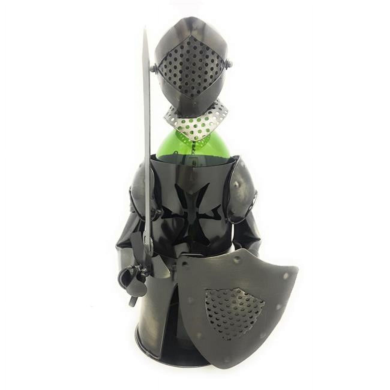 Wine Bottle Holder Wine Rack Medieval Knight Bar Decor in Silver ...