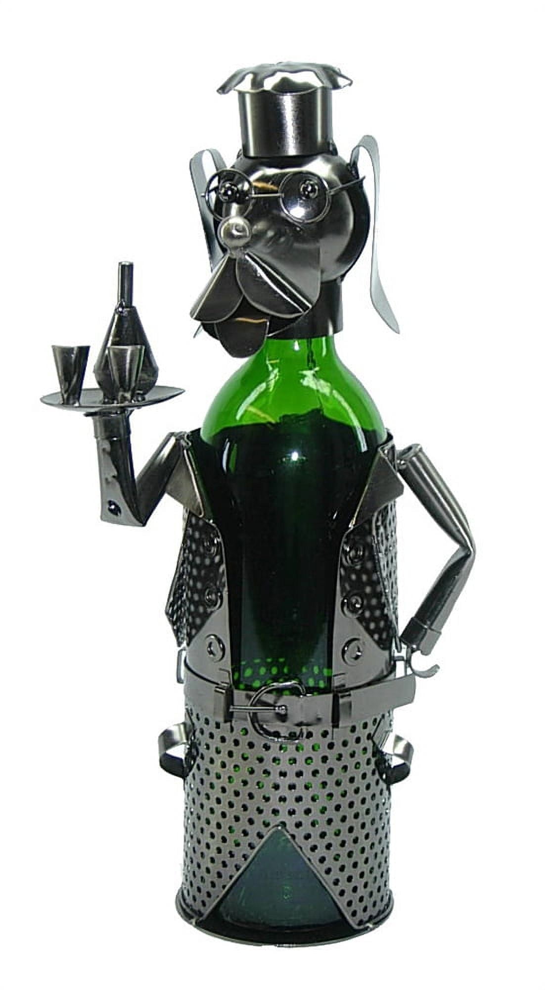 Wine Bottle Holder Wine Rack in Metal Dog Butler or Waiter Themed in ...