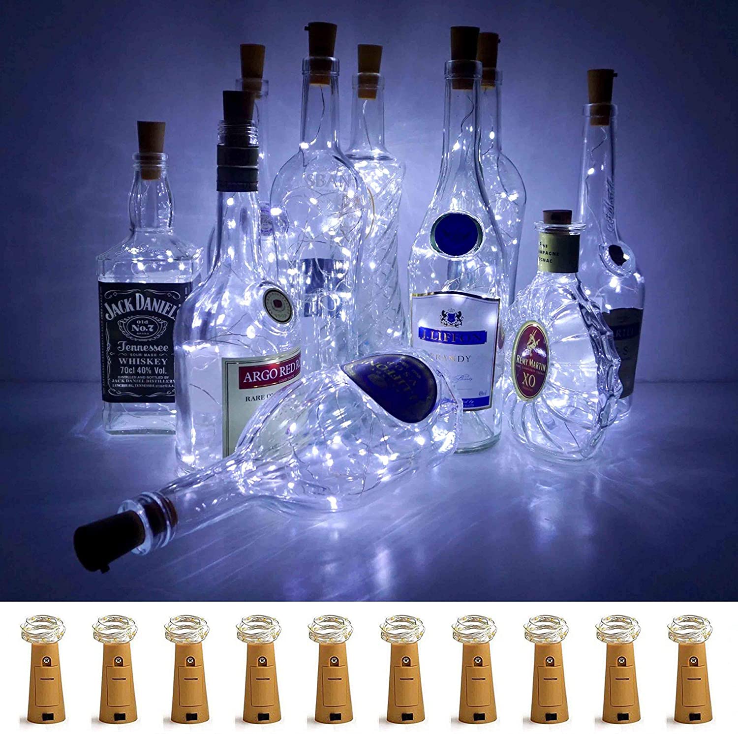 Wine Bottle Lights with Cork, LoveNite 10 Pack Battery Operated LED ...