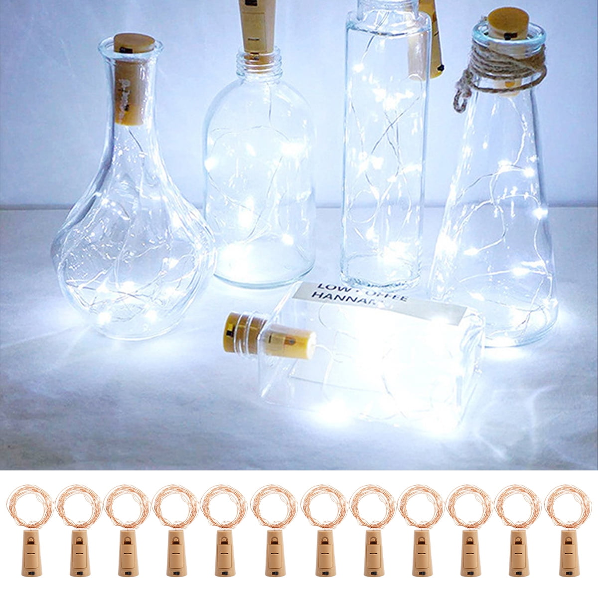 Wine Bottle Lights with Cork, Fairy String Lights, Mini Wire Cork Light ...