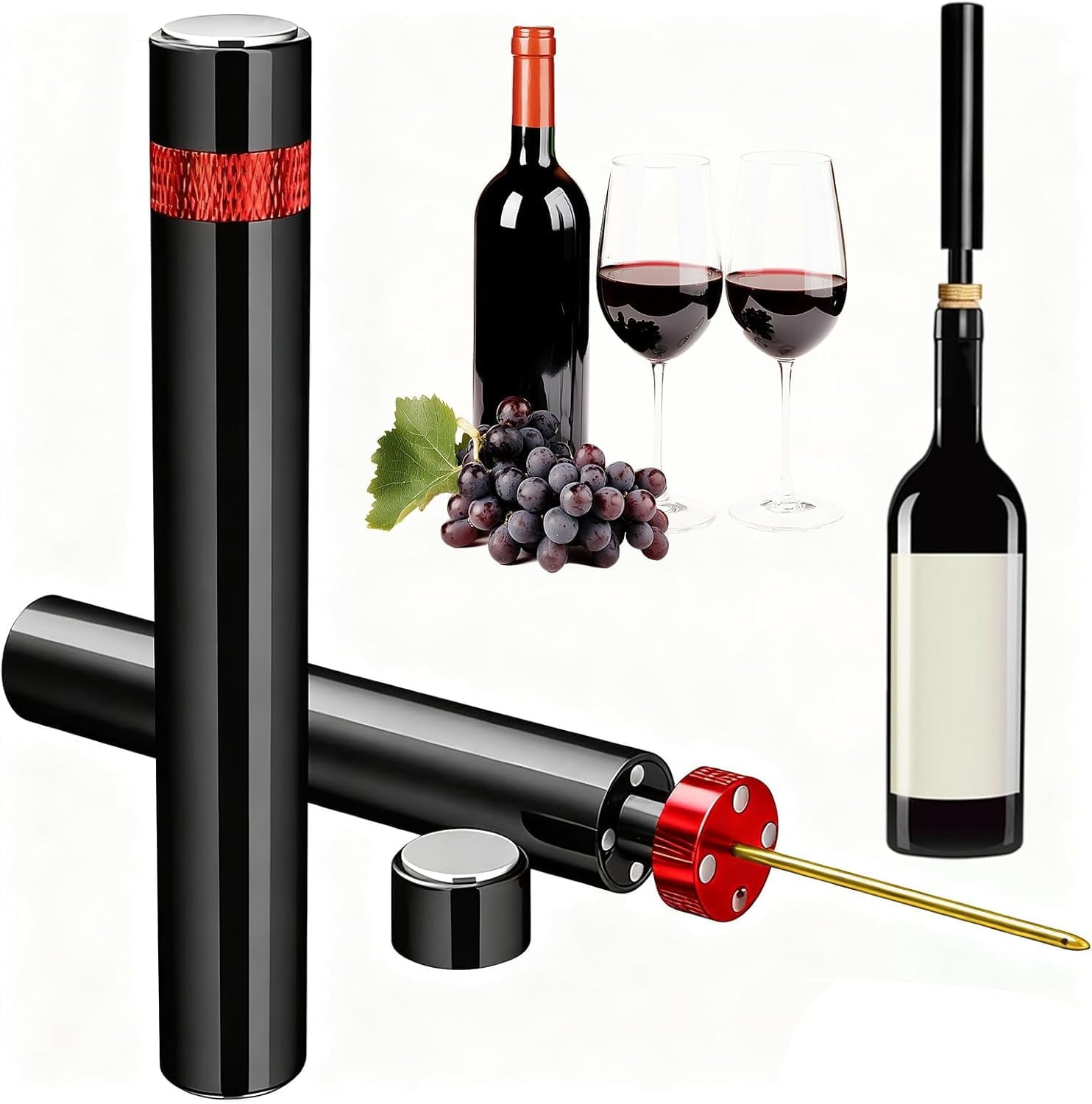 Wine Bottle Opener, Air Pressure Pump Wine Bottle Opener, Portable ...