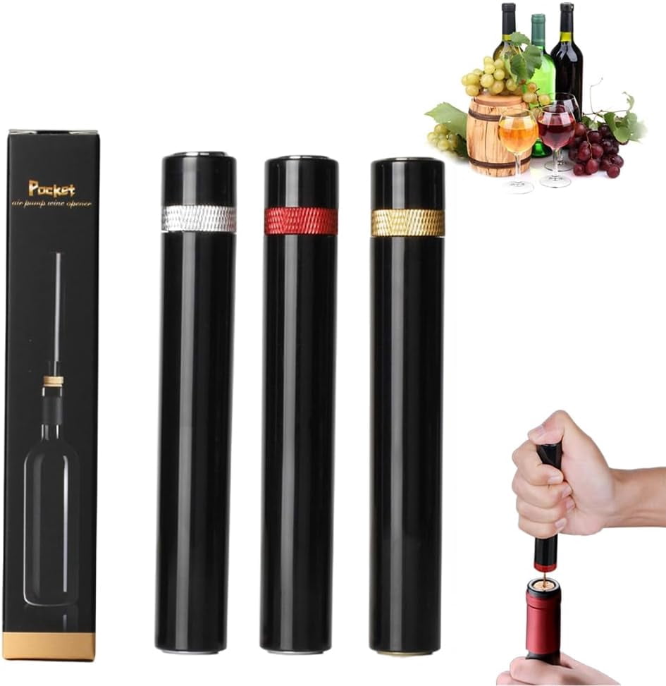 Wine Bottle Opener, Pocket Air Pressure Pump Cork Extractor, Mini ...
