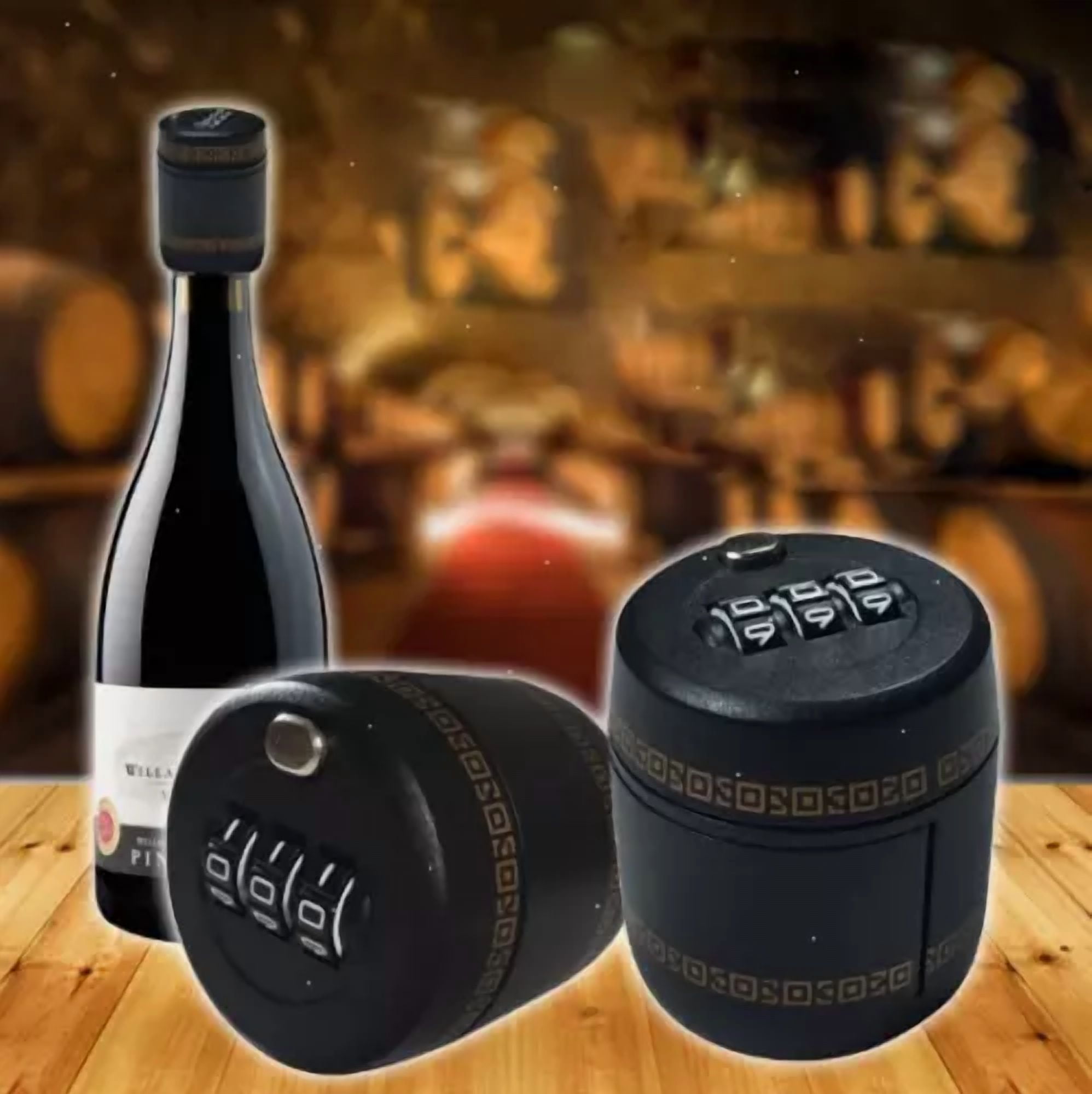 Wine Bottle Password Lock 3 Digal Number Wines Bar Bottle Cap Lock ...