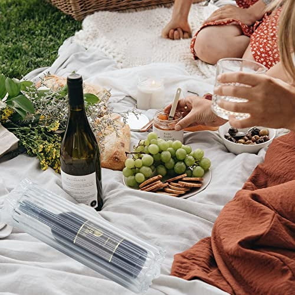 Wine Bottle Protectors 100 Pack for Travel, Reusable Air Column Sleeves ...