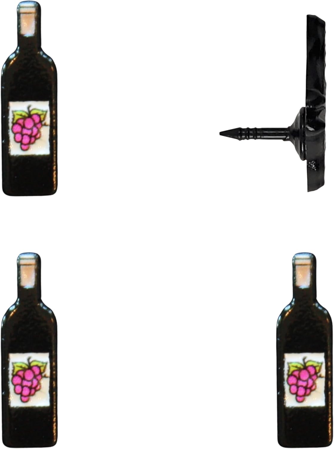 Wine Bottle Push Pins - Red Wine Bottle Map Pins for Cork Boards, Maps ...