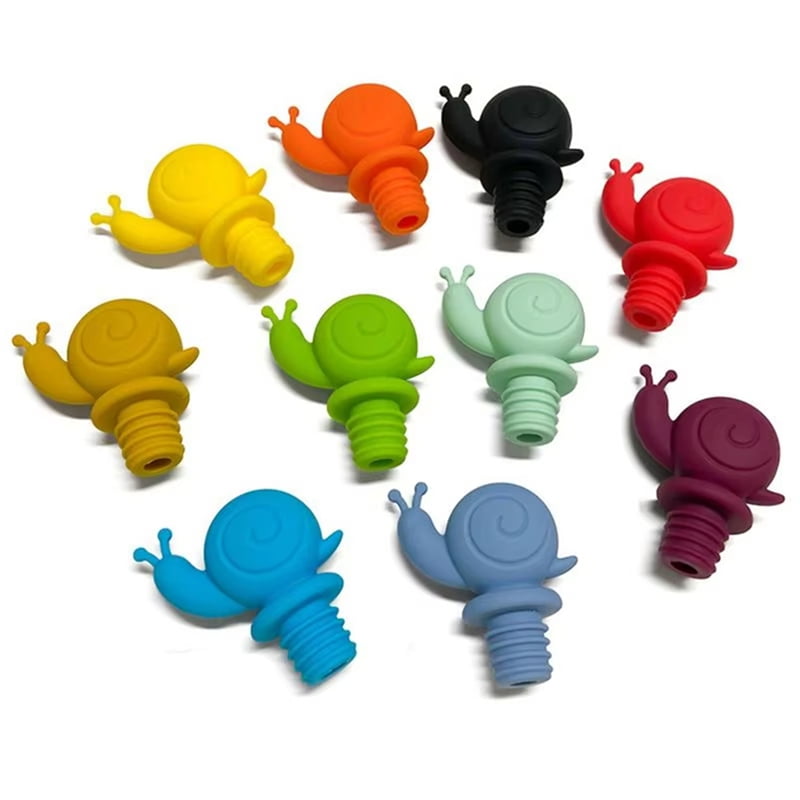 Wine Bottle Sealer Reusable Snail Shape Plug Silicone Seal Stoppers ...