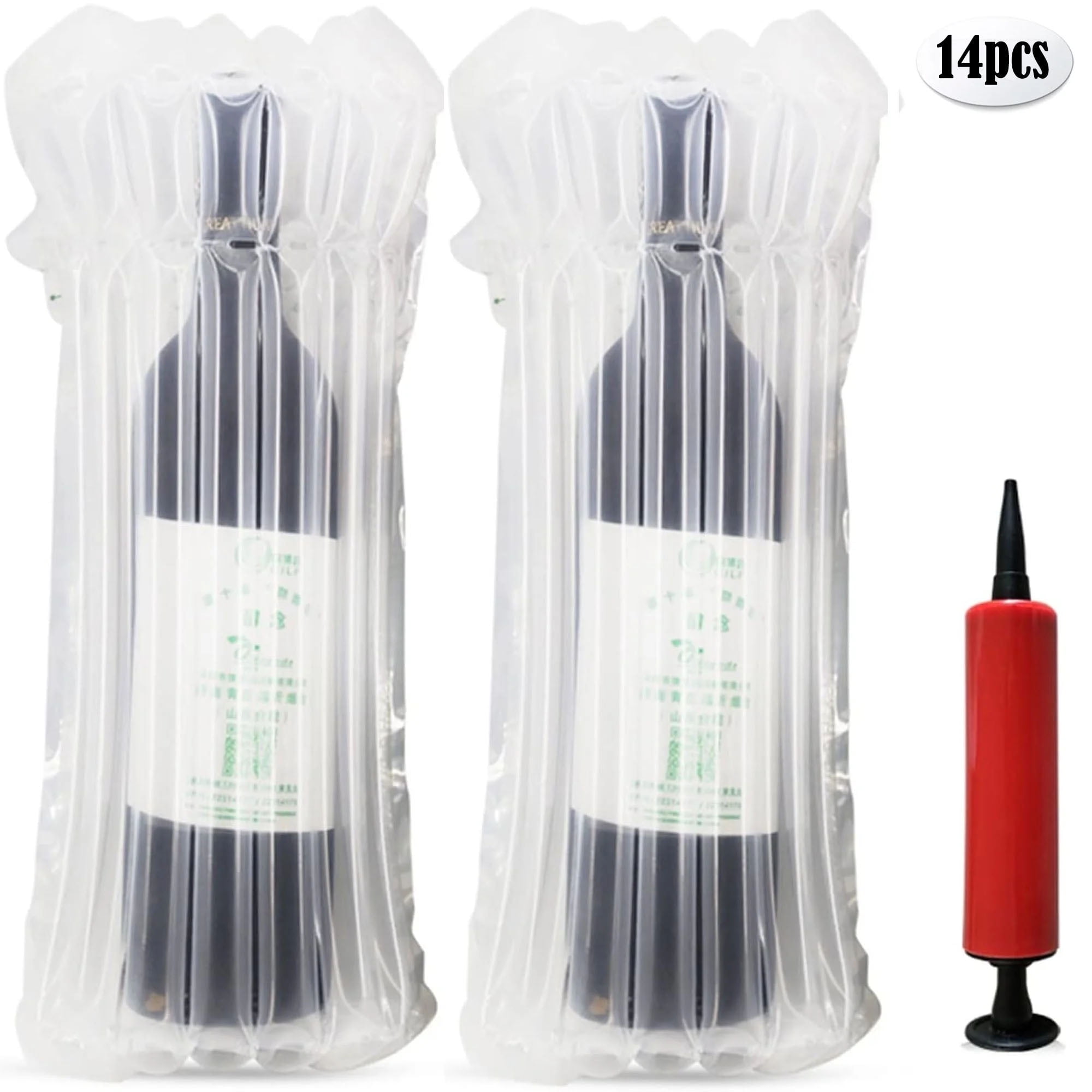Wine Bottle Travel Protector Bags, 14 Packs Inflatable Bubble Cushion ...