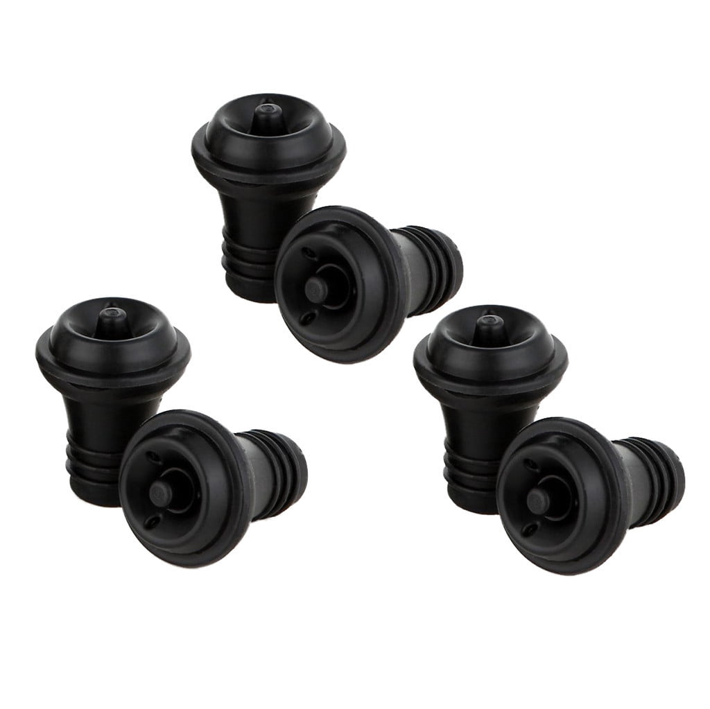 Bottle Vacuum Stoppers Preserver Set of 6 - Food Grade Rubber, Durable ...