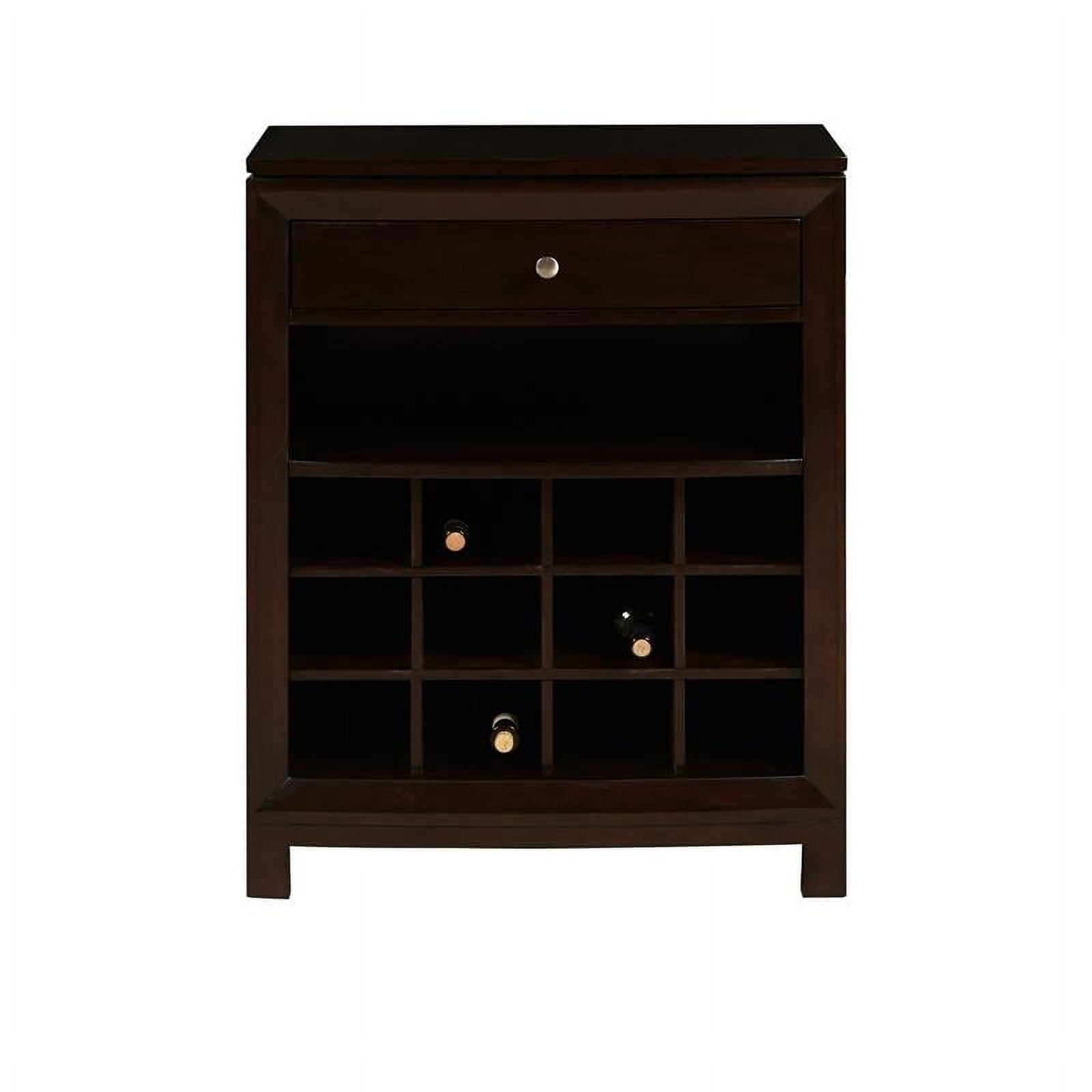 Free Shipping! Home Fare Wine Cabinet, Dark Wood, Cherry Finish ...