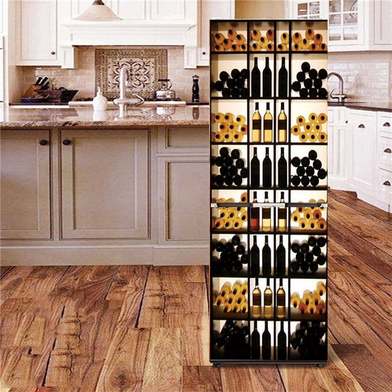 Wine Cabinet Sticker For Fridge Furniture Door Decoration Wallpaper ...