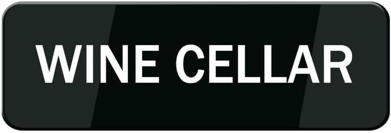 Wine Cellar Sign, 10 X 3 Inch Acrylic Plastic Sign With Symbols, Self ...