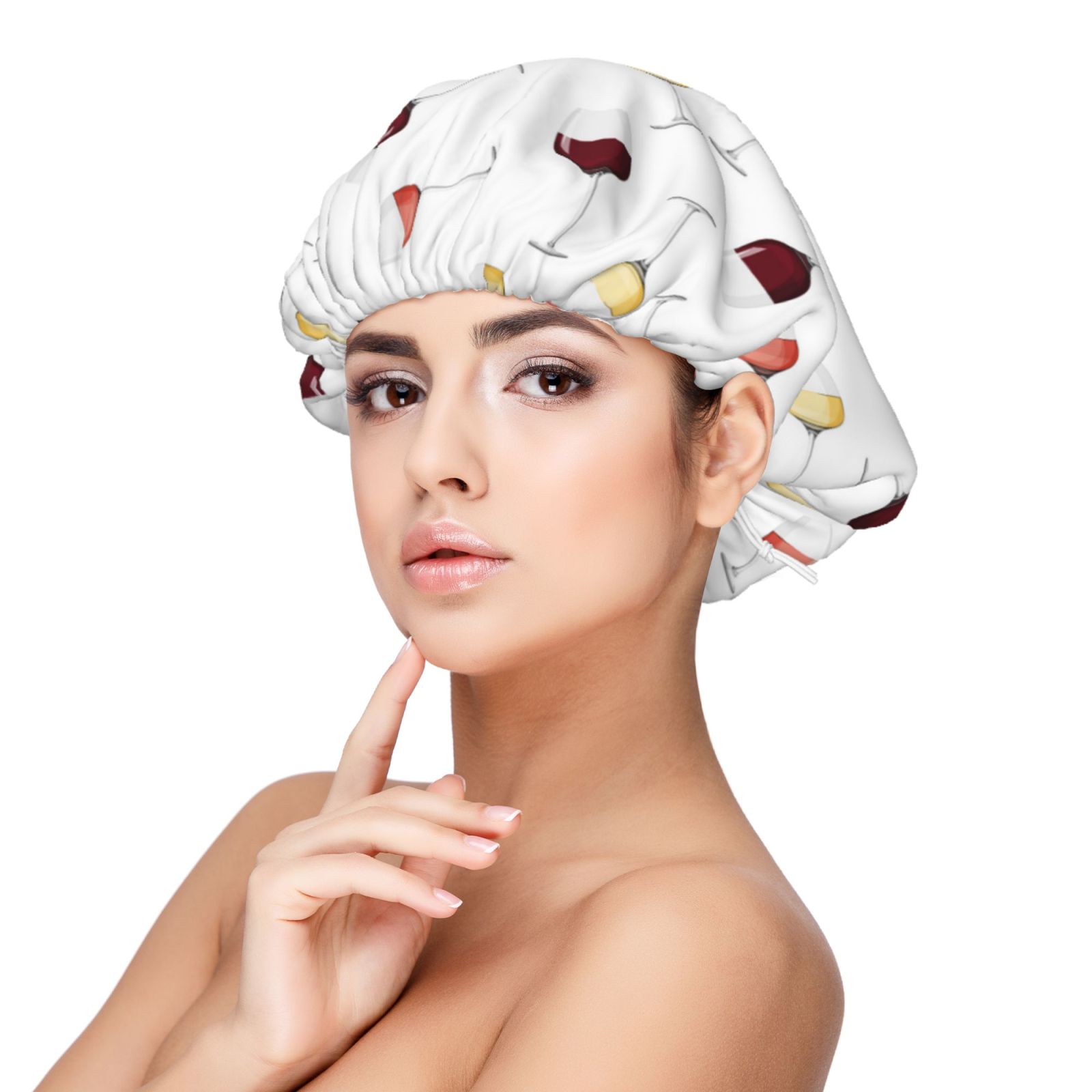 Wine Champagne Glasses Print Silk Bonnet for Sleeping Women Men ...