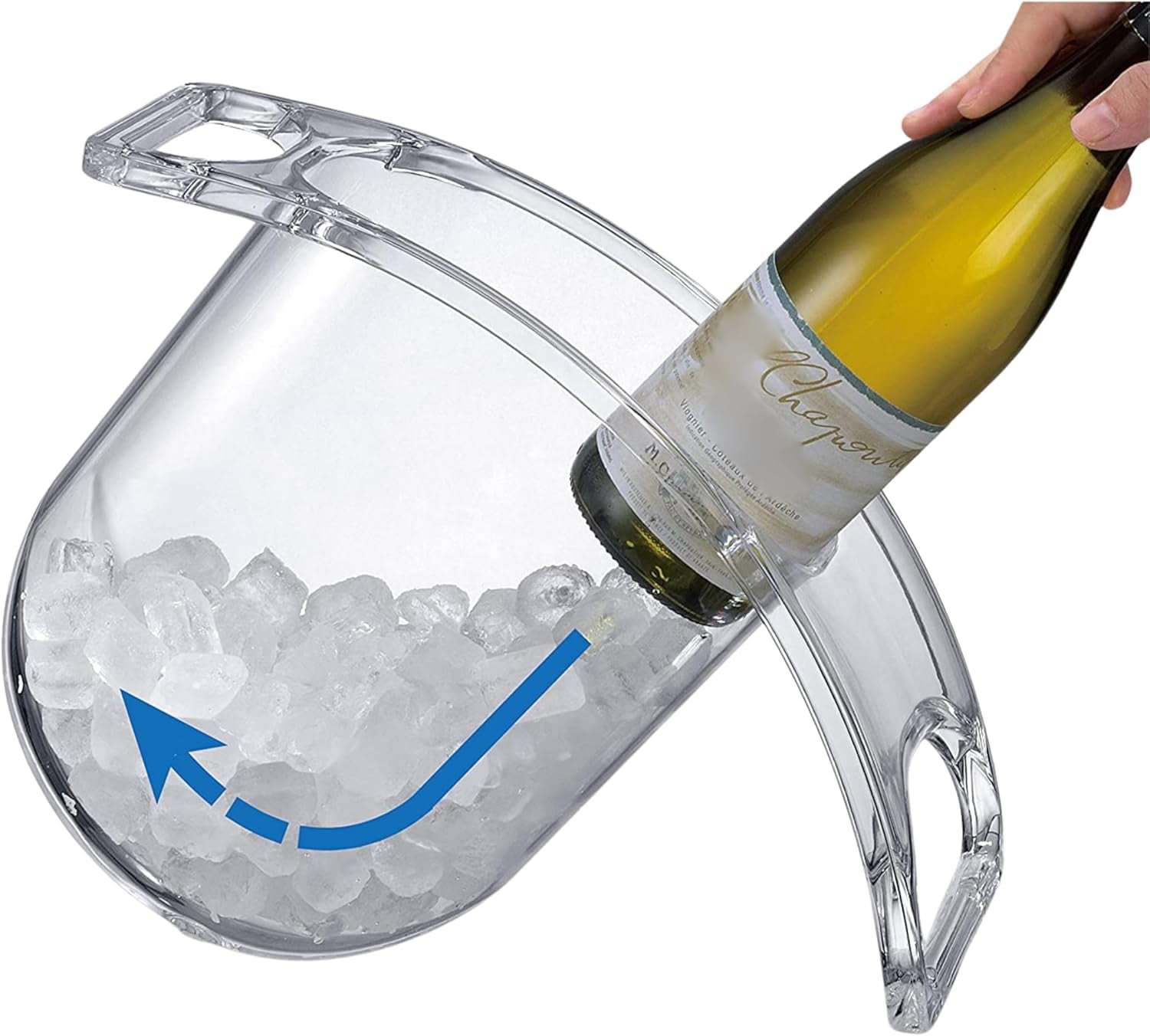 Wine Chiller Bucket - for Wine & Champagne - Evenly Chills and Keeps ...