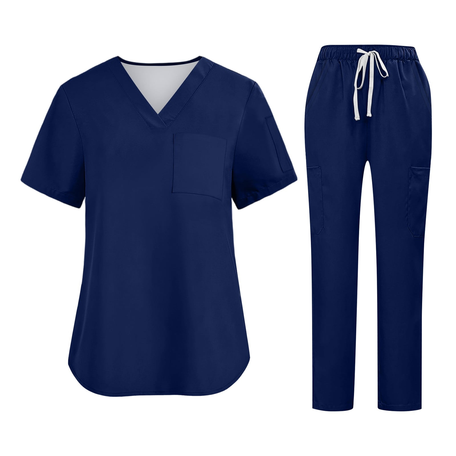 Wine Colored Scrubs，Women'S Nurse Uniforms Quick Dry Fabric Solid Color ...